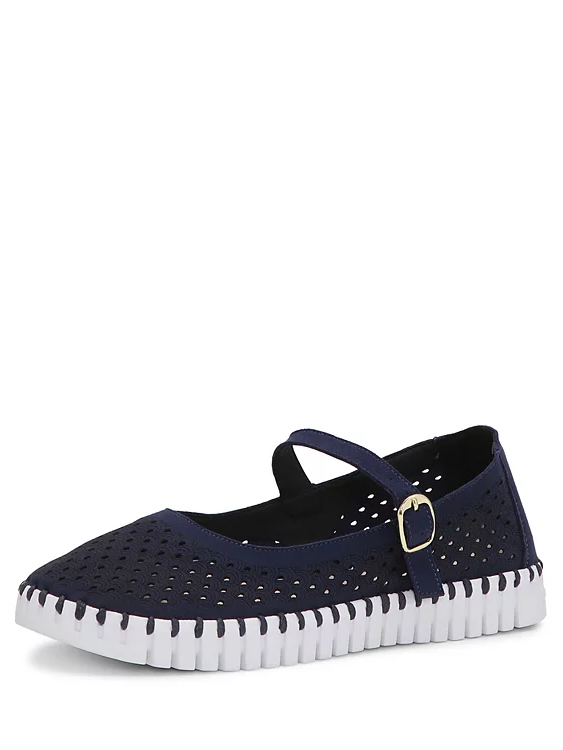 Tulip Ballet Flat Indigo | BEAUTIFUL LIFE CLOTHING
